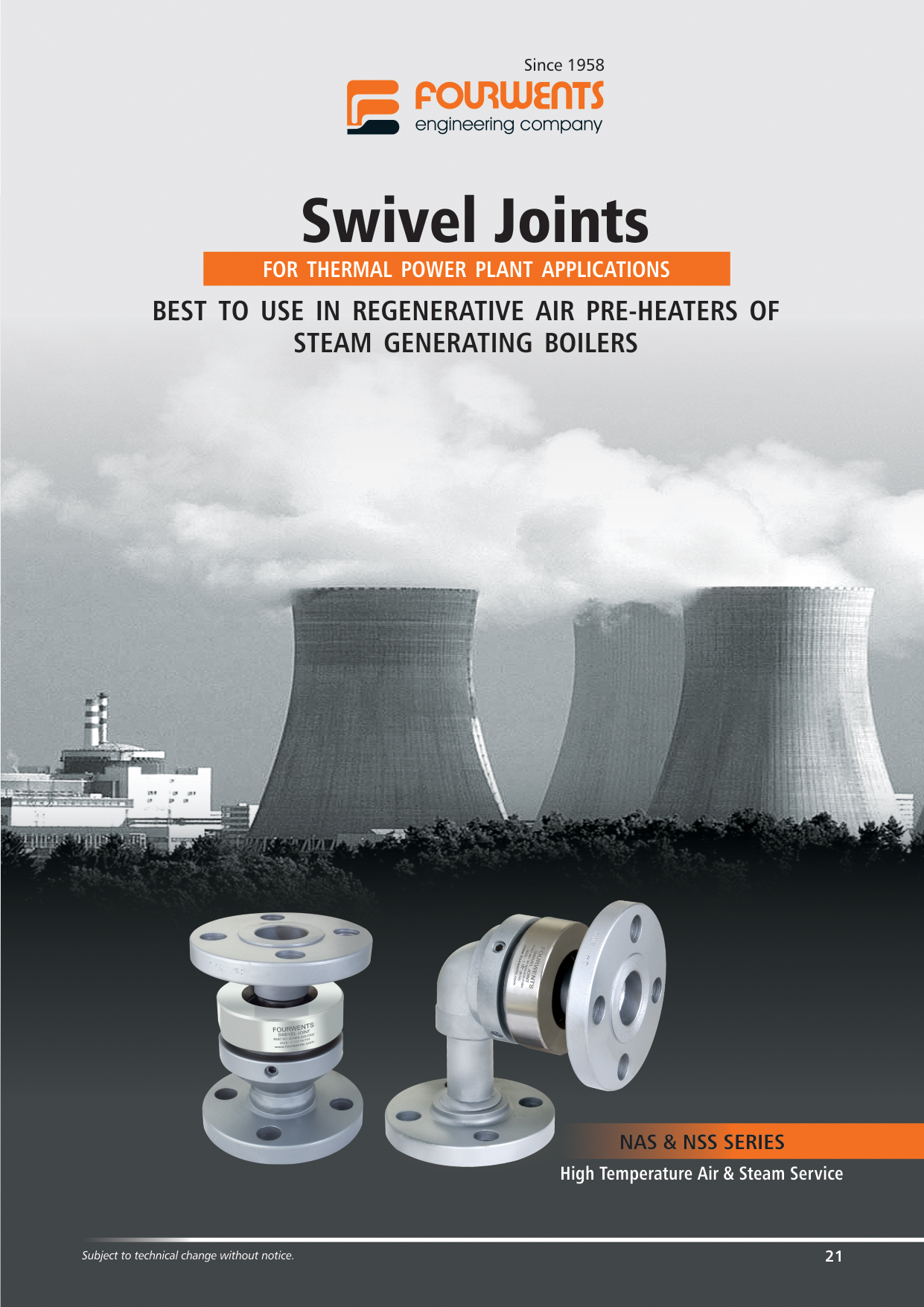 Swivel ball joints for Aph soot blower system - Barco swivel ball joints